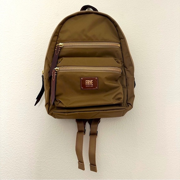 Frye | Bags | Frye Ivy Nylon Large Backpack Tan Hiking | Poshmark